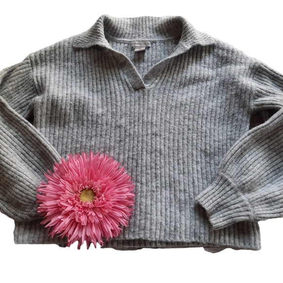 Sincerly Jules | Sweaters | Sincerely Jules Gray Boxy Cropped High Neck ...